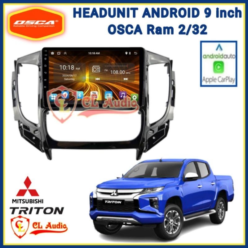 Jual Head Unit Android OSCA 9 Inch Mitsubishi Strada Triton 2015-2018 ...