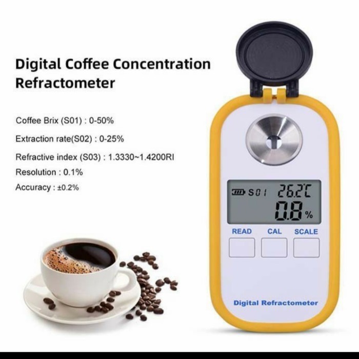 Jual Coffee Refractometer Digital Brix 0-50 Tds 0-25 Refraktometer Kopi ...