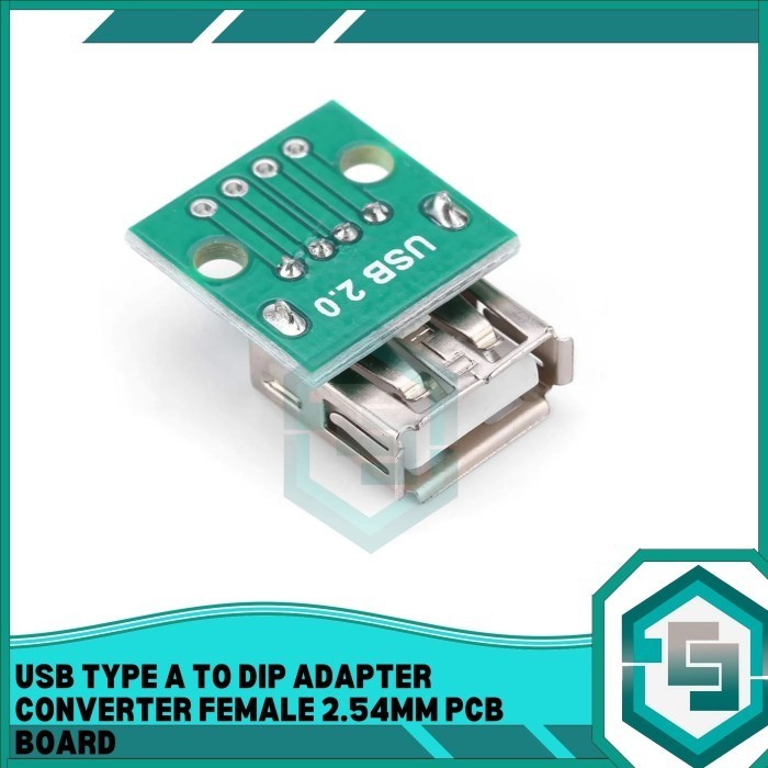 Jual USB TYPE A TO DIP ADAPTER CONVERTER FEMALE 2.54MM PCB BOARD ...