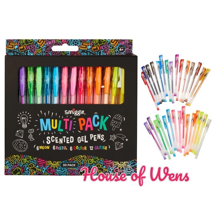 Jual Smiggle Multipack Scented Gel Pens X30 Original - Pulpen Pack ...