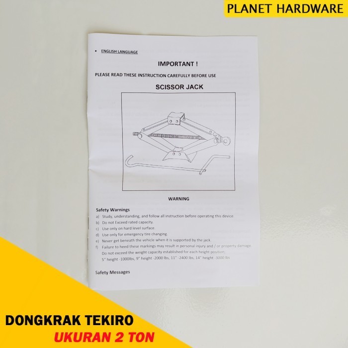 Jual Tekiro Dongkrak Mobil Model Jembatan 2 Ton Warna Hijau Cod ...