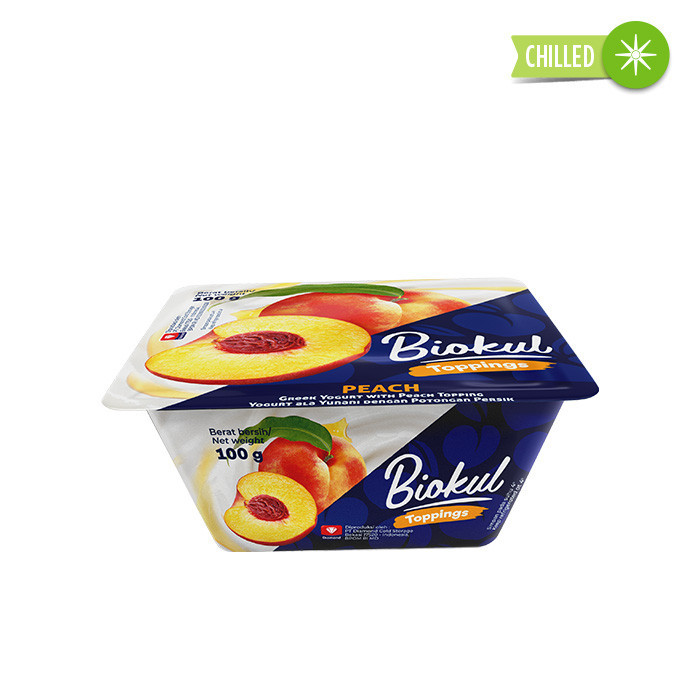 Jual BIOKUL GREEK YOGURT WITH TOPPING PEACH 100 GR | Shopee Indonesia