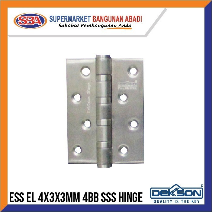Jual ENGSEL PINTU DEKKSON ESS EL 4X3X3MM 4BB SSS HINGE | Shopee Indonesia