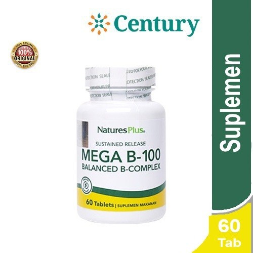 Jual Nature's Plus Mega B-100 Sustained Release 60 Kapsul/Natures Plus/Vitamin B Complex/Daya ...
