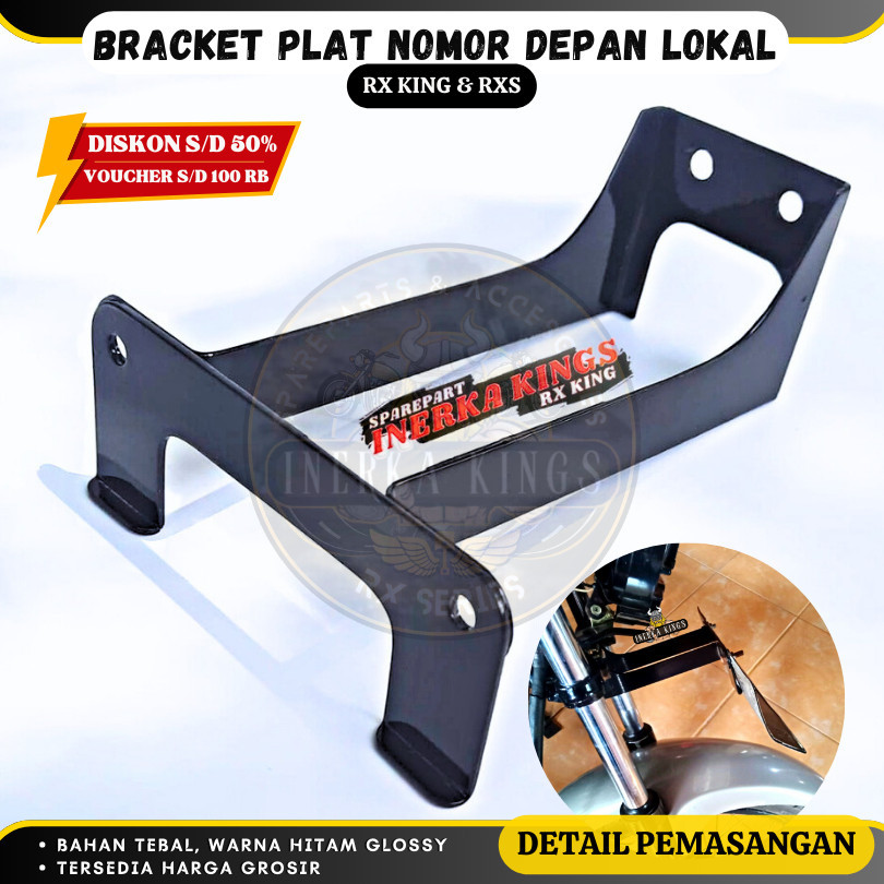 Jual Dudukan Besi Bracket Plat Nomor Depan Hitam Rx King RXK Lama Tua ...