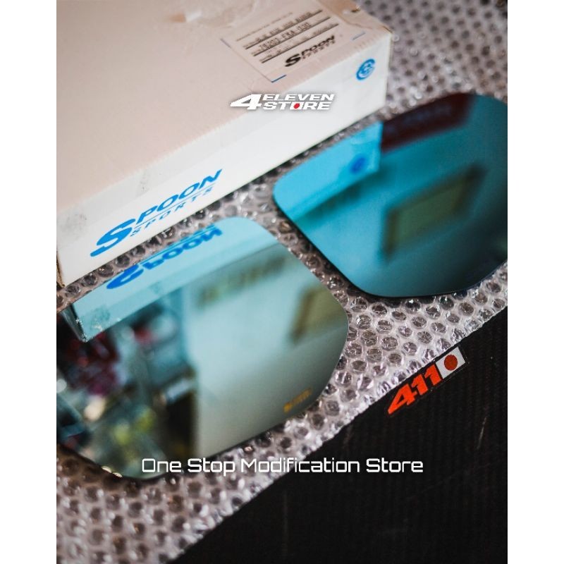 Jual Spoon Sports Blue Wide Door Mirror Original made in Japan | Shopee ...