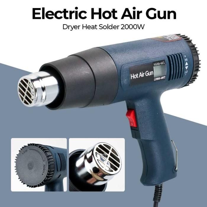 Jual Heat Gun Hot Gun Blower Dryer Alat Pemanas Sticker Kaca Film 2000W ...