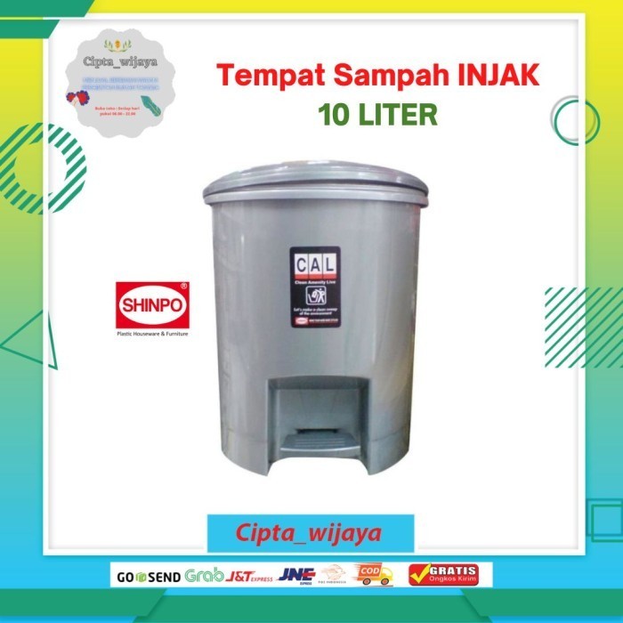 Jual Tempat Sampah Injak 10 Liter / Tong Sampah INJAK 10 Liter SHINPO 840 S | Shopee Indonesia