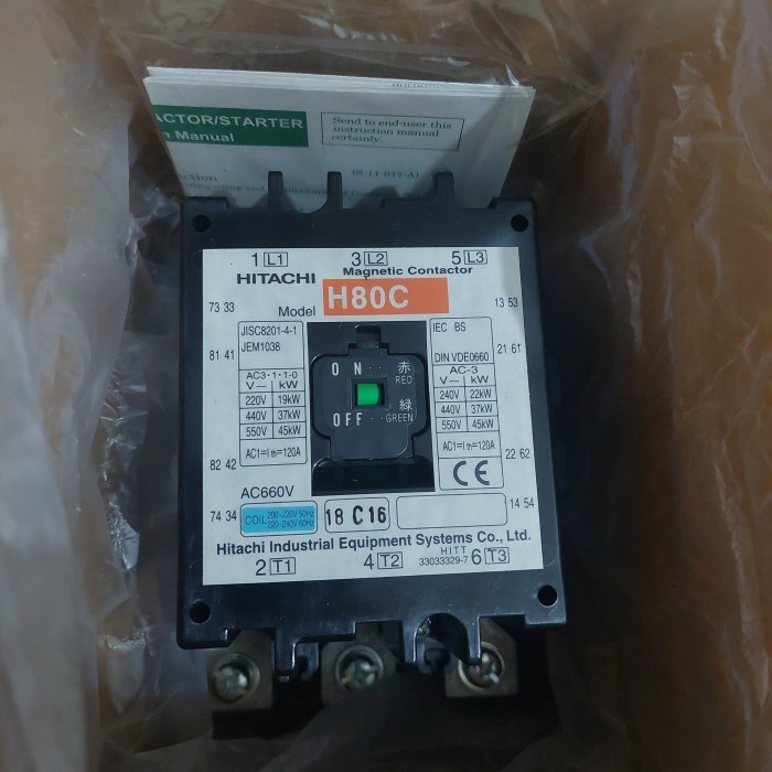 Jual Contactor Kontaktor Hitachi H80C 220V Terlariss !! | Shopee Indonesia
