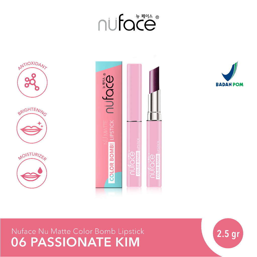 Jual Nuface Nu Matte Color Bomb Lipstick - 06 Passionate Kim | Shopee ...