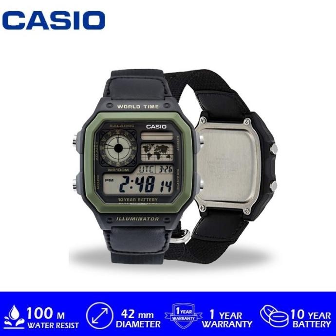 Jual Casio General Ae-1200Whb-1Bvdf / Ae 1200Whb 1Bvdf/ Ae1200Wh ...