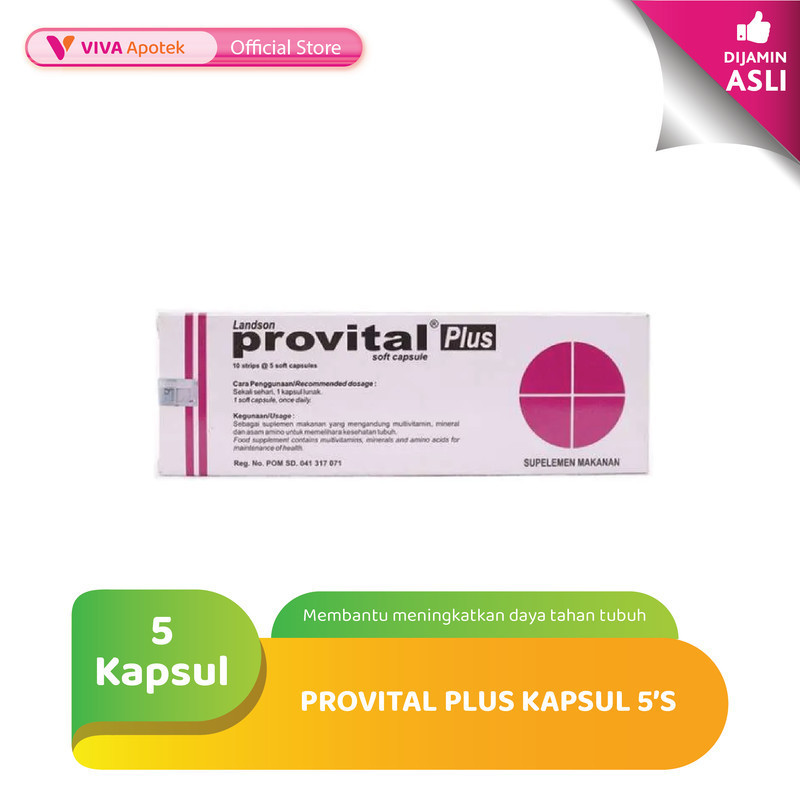 Jual Provital Plus untuk Memelihara Kesehatan Tubuh (5 Kapsul) | Shopee ...