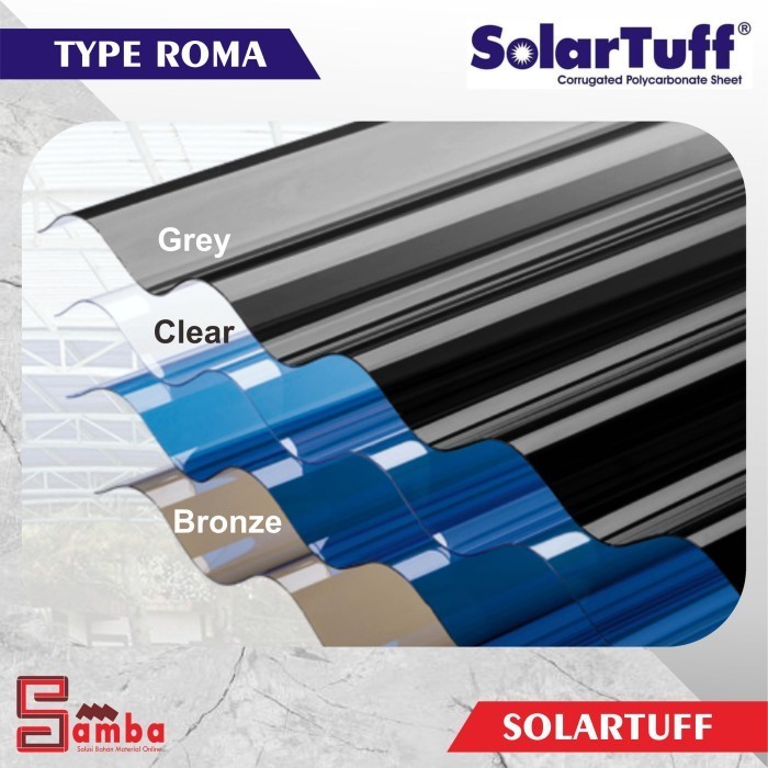 Jual Solartuff Atap Polycarbonate Roma / Atap Gelombang Bulat Original ...