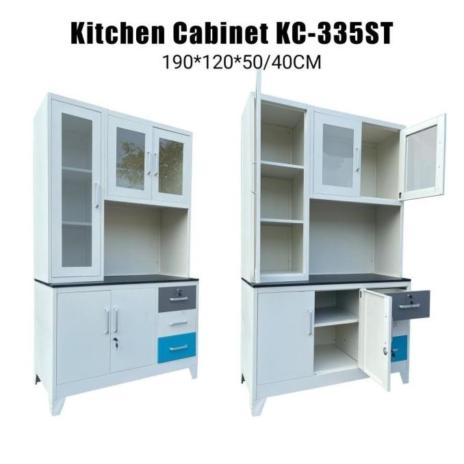 Jual Lemari Dapur Besi Kitchen Set Pintu Kaca dan Panel Ayun Rak Dapur ...