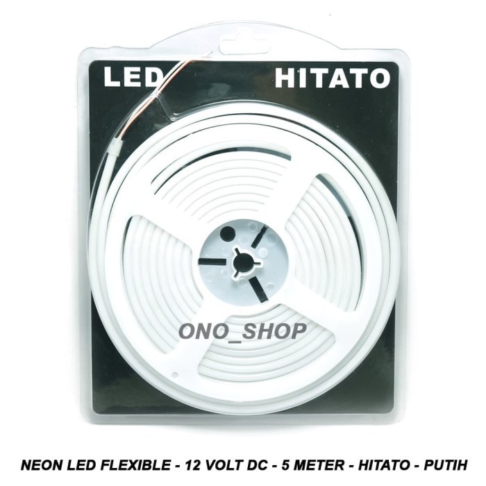 Jual NEON LED FLEXIBLE - 12 VOLT DC - 5 METER - HITATO - PUTIH | Shopee ...
