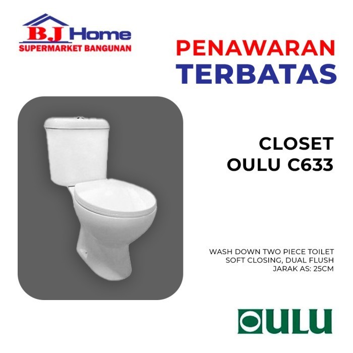Jual Oulu Kloset C633 White Original Dan Terpercaya | Shopee Indonesia