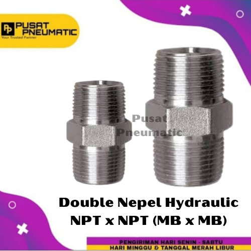 Jual 1/4" Double Nepel NPT x NPT Hex Nipple Hydraulic MB x MB Size 1/4 Inch | Shopee Indonesia