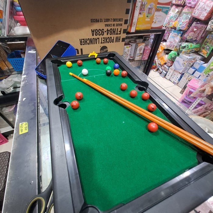 Jual billiard mini meja billiard 50cm deluxe snooker pool table set ...