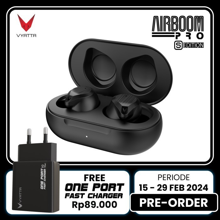 Jual VYATTA AIRBOOM PRO S TWS BLUETOOTH HEADSET EARPHONE ENC EQ SETTING ...