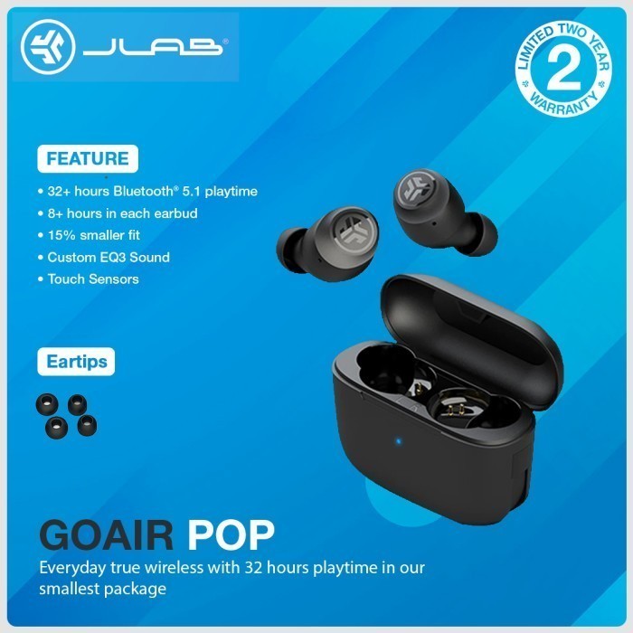 Jual JLab Go Air Pop True Wireless TWS With EQ 32Hours Battery Life ...
