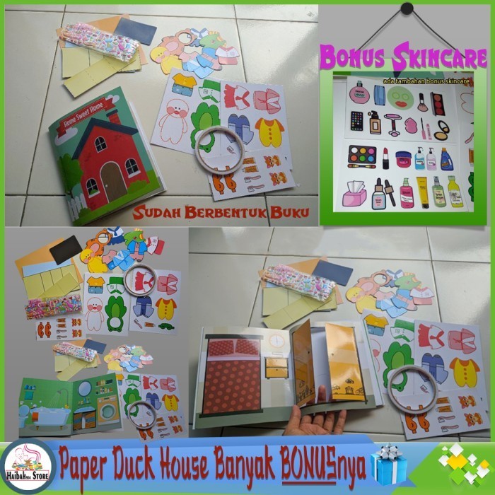 Jual Mainan Kertas Bebek Viral Paper Duck House Quite Book Belum ...