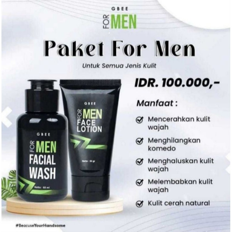Jual Paket Gbee for men ( paket khusus untuk pria ) | Shopee Indonesia