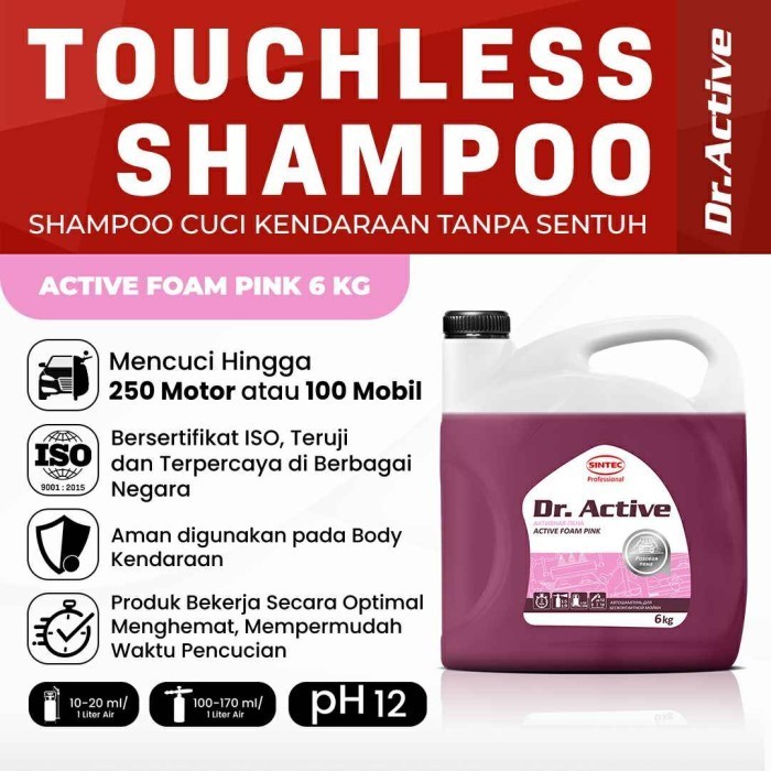 Jual Shampoo Tanpa Sentuh Dr. Active AF Pink 6 Kg / Touchless Shampoo | Shopee Indonesia