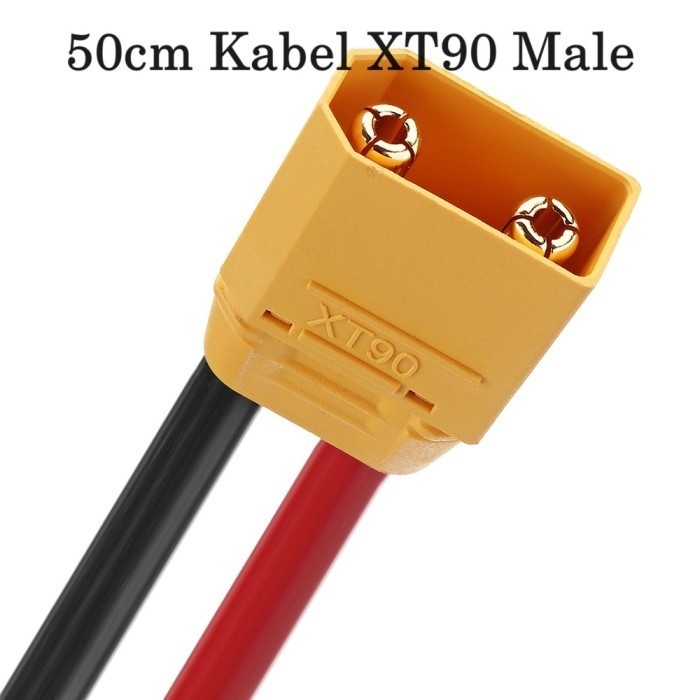 Jual 50cm kabel Konektor tor XT90 MaleFemale 10AWG for Lipo | Shopee ...