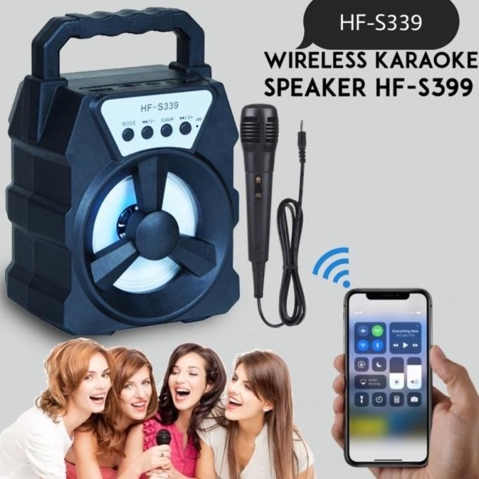 Jual Speaker Bluetooth Portable HF-S339 Plus Microphone | Shopee Indonesia