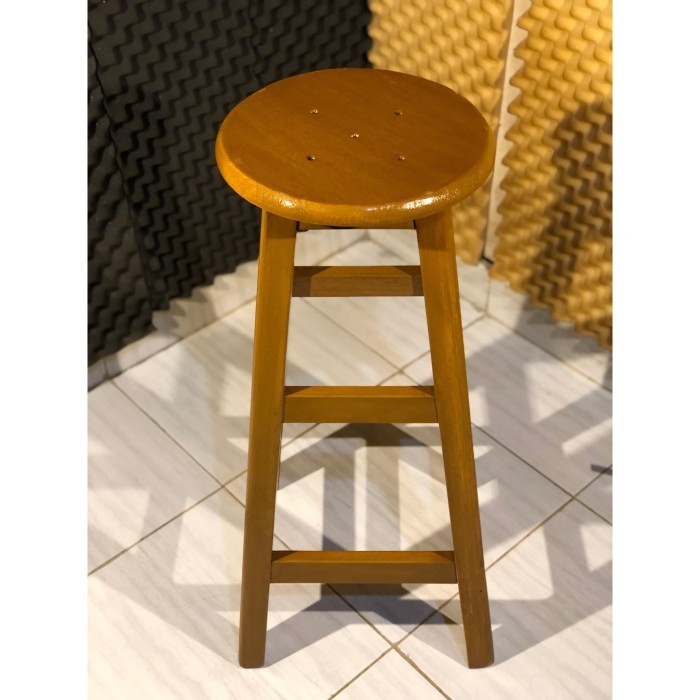 Jual BANGKU ETALASE/BAR KAYU BULAT 75CM | Shopee Indonesia