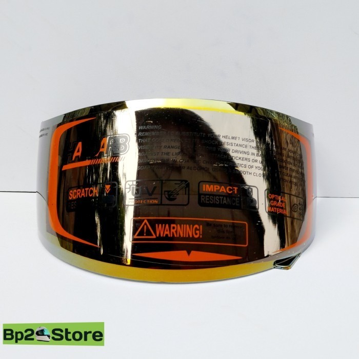 Jual kaca helm datar flat visor kyt r10 rc7 K2 rider mds victory gold ...