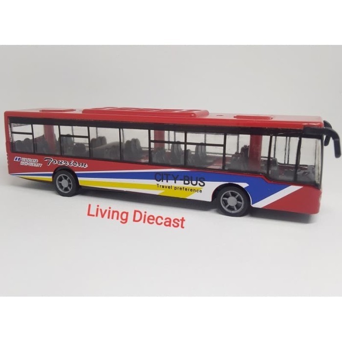 Jual Diecast / Niatur Bus - Metro Transport (Red Color) | Shopee Indonesia