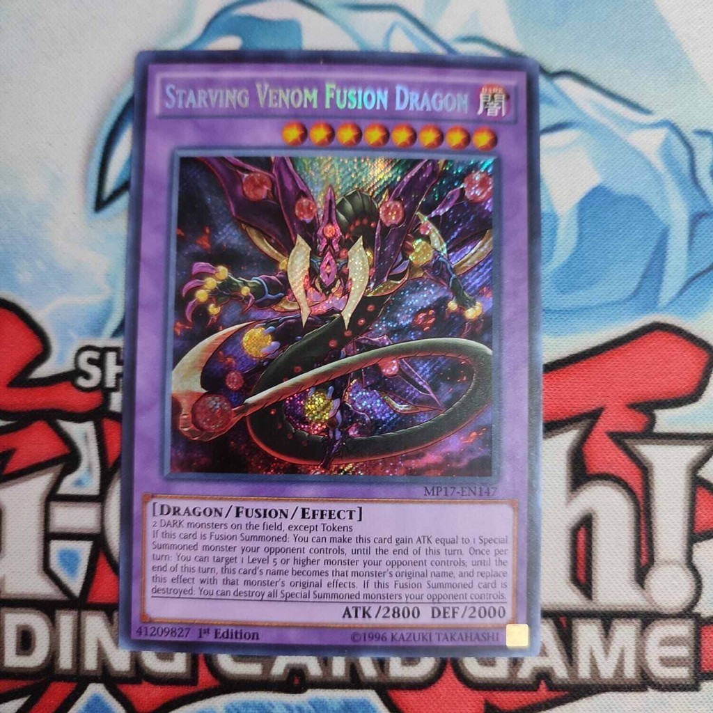 Jual yugioh starving venom fusion dragon MP17 secret rare original | Shopee Indonesia