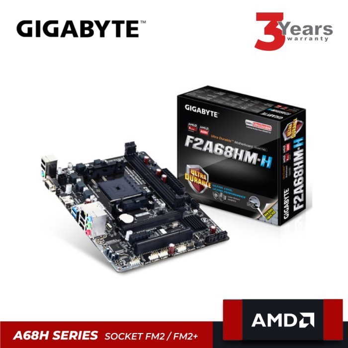Jual Gigabyte Ga-F2A68Hm-H Motoard Amd A68 Soet Fm2+ / Fm2 Ddr3 ...