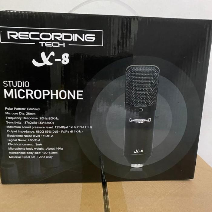 Jual XLR CONDENSER MIC RECORDING TECH X8 MICROPHONE RECORDING DAN ...