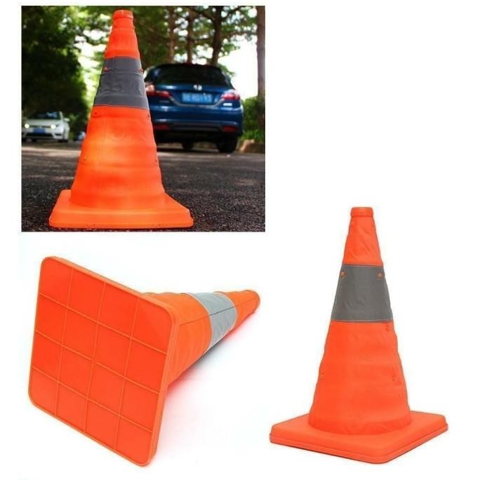 Jual Foldable Traffic Cone Emergency | Kerucut Segitiga Darurat Model Lipat | Shopee Indonesia