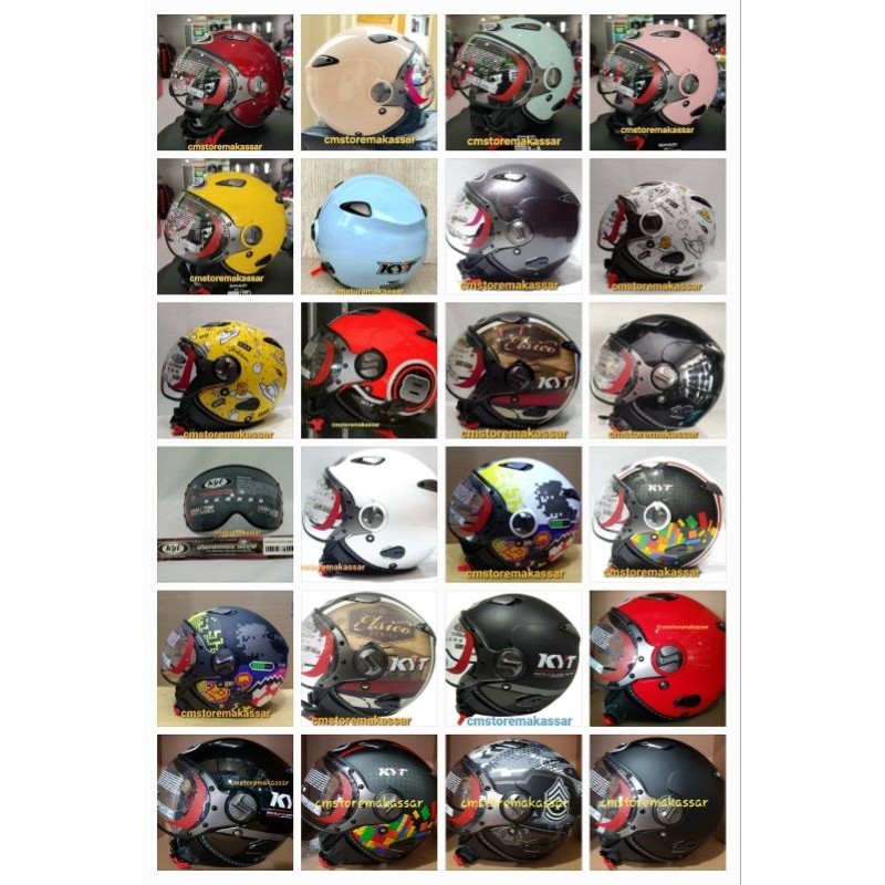 Jual Helm KYT Retro Elsico Polos dan Motif SNI DOT | Shopee Indonesia