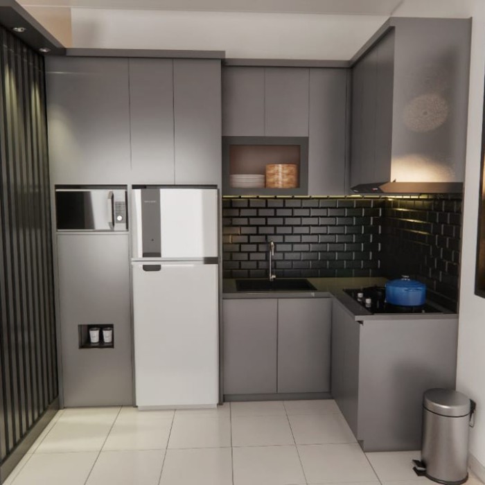 Jual Lemari Dapur Kitchen set minimalis kabinet box kulkas dan ...