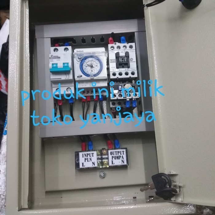 Jual panel timer pompa 1p 220v /panel timer pompa penyiraman taman ...