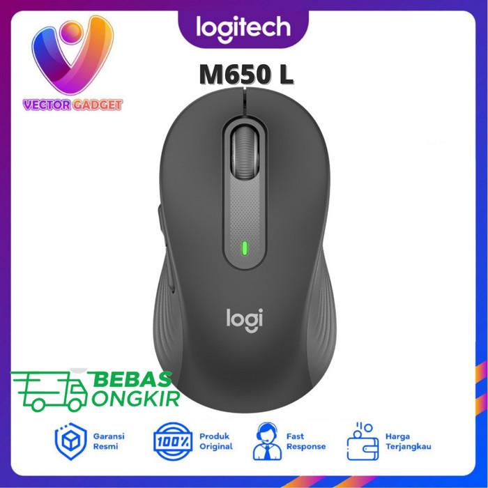 Jual Logitech Signature M650 L Mouse Wireless Bluetooth Silent Full ...