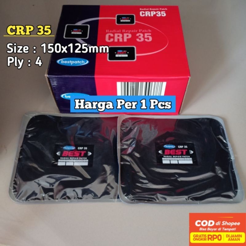 Jual Bestpatch CRP 35 Per Pcs / Biji / Lembar - Karet Tambal Ban Luar - Tip Top - Karet Patch ...