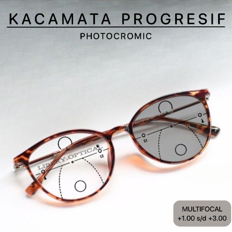 Jual Kacamata PROGRESIF PHOTOCROMIC frame Oval Semi Cat eye Wanita ...