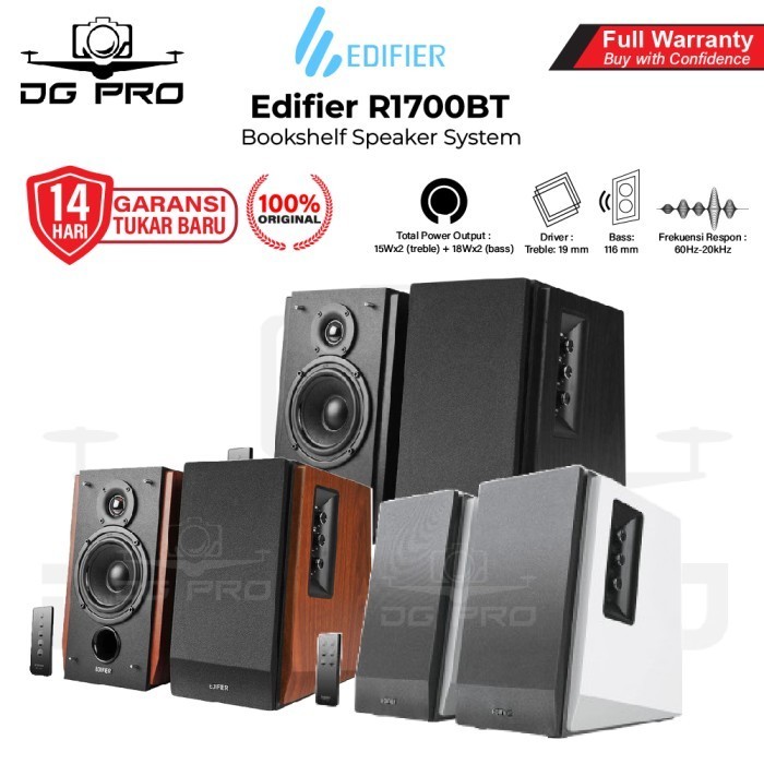 Jual Edifier R1700BT Active 2.0 Bluetooth Bookshelf Speaker System Original | Shopee Indonesia