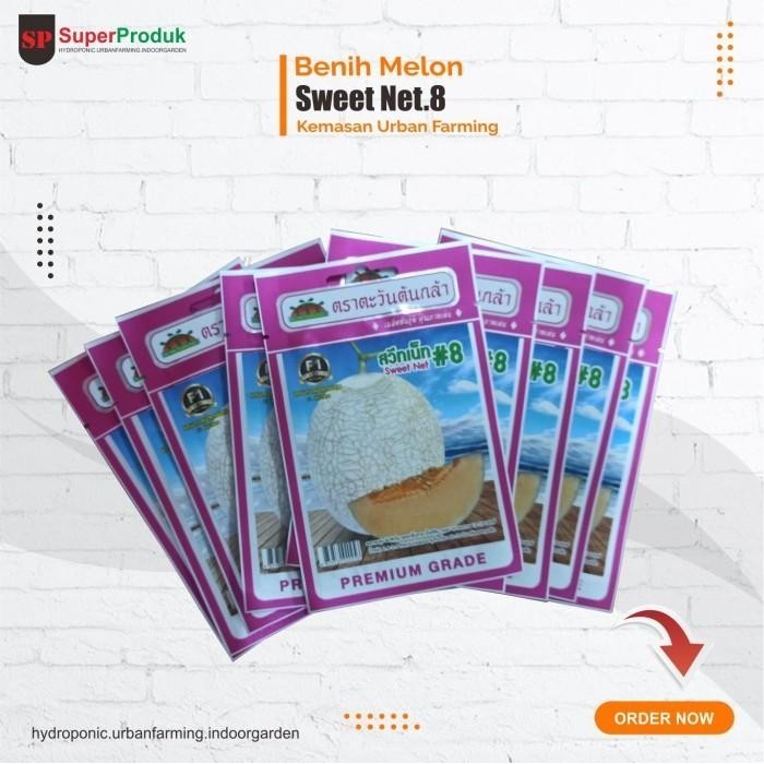 Jual New!!! Terbaru Benih Melon Sweet Net.8 Kemasan Urban Farming ...
