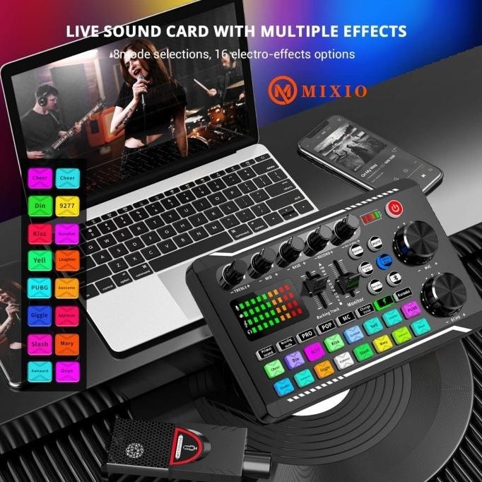 Jual Mixio R998 Live Soundcard /Audio Mixer For Streaming/Gaming ...