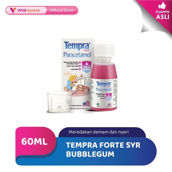 Jual Tempra Forte Sirup Rasa Bubble Gum Meredakan Demam dan Nyeri (60 ml) | Shopee Indonesia