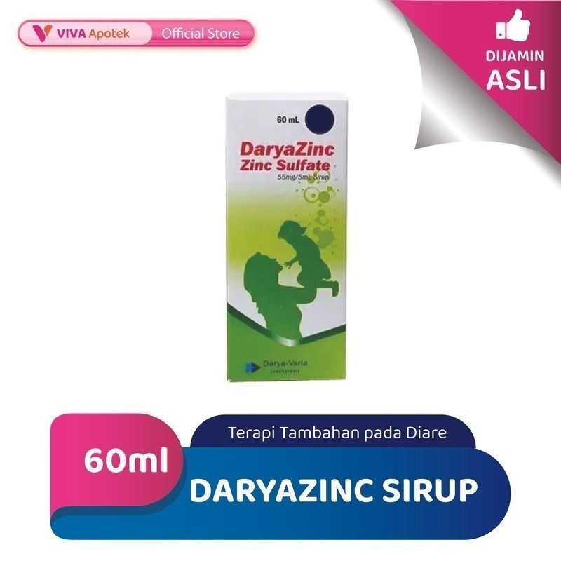 Jual Daryazinc Sirup Terapi Tambahan pada Diare (60 ml) | Shopee Indonesia