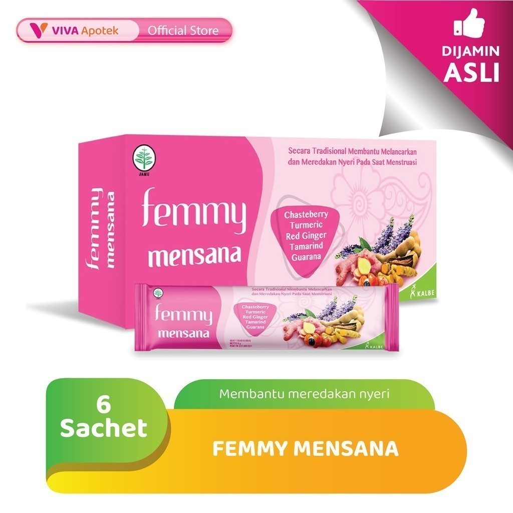 Jual Femmy Mensana Meredakan Nyeri Akibat Menstruasi (6 Sachet ...