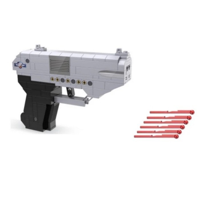 Jual Double E CADA Bricks Pistol Double Barrel Mainan Balok C81010W ...