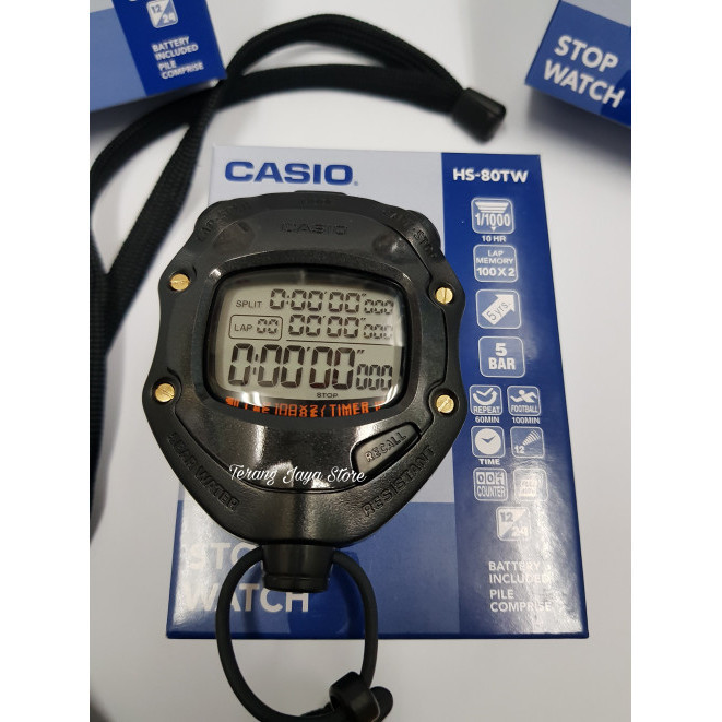 Jual Stopwatch Casio Hs-80Tw (Alat Gukur Waktu) Hs80W Dijan | Shopee Indonesia